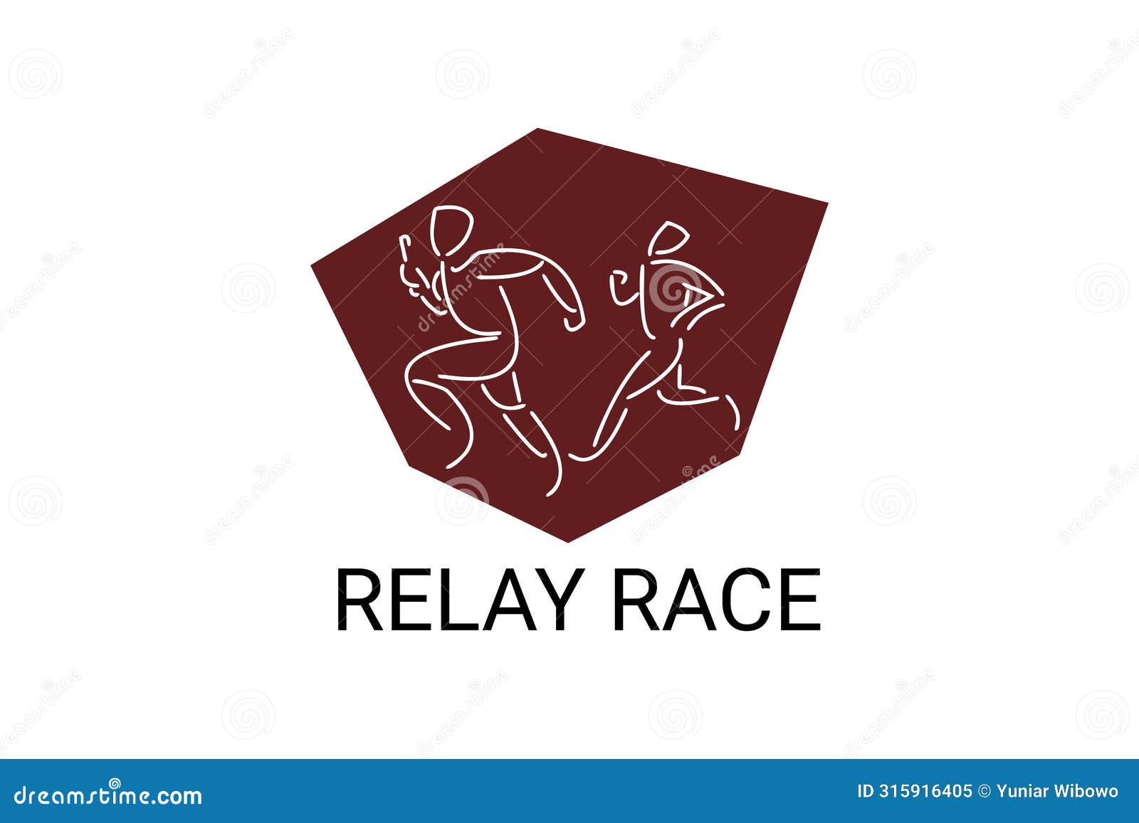Relay Race Sport Vector Line Icon. Practice Relay Race Stock Vector ...