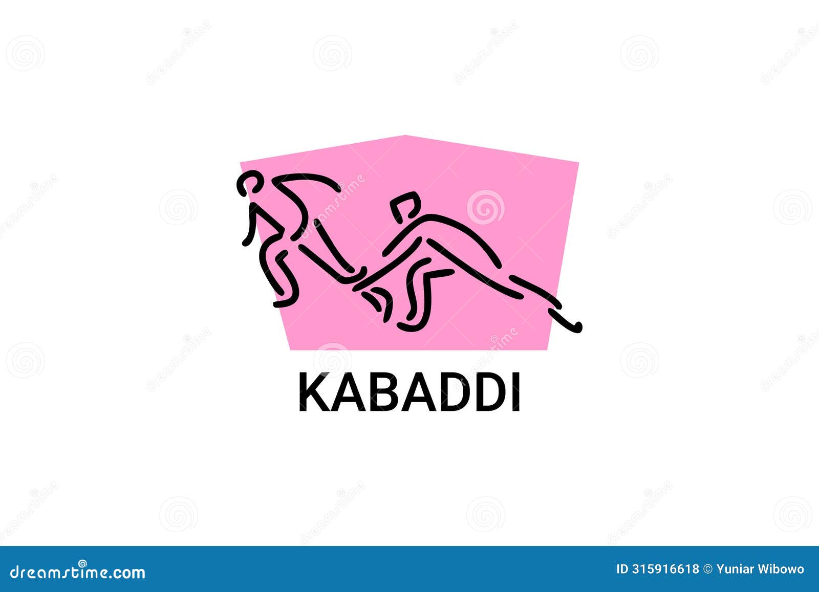 Kabaddi Sport Vector Line Icon. Sportman Practicing Kabaddi Stock ...