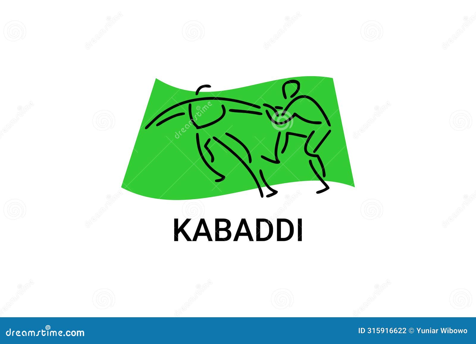 Vector Two Kabaddi Players. Cartoon Illustration. | CartoonDealer.com ...