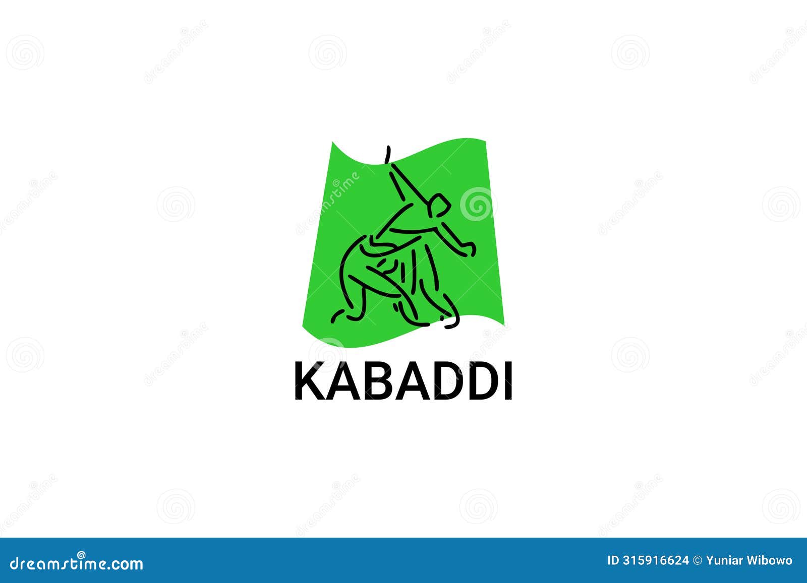 Kabaddi Sport Vector Line Icon. Sportman Practicing Kabaddi Stock ...
