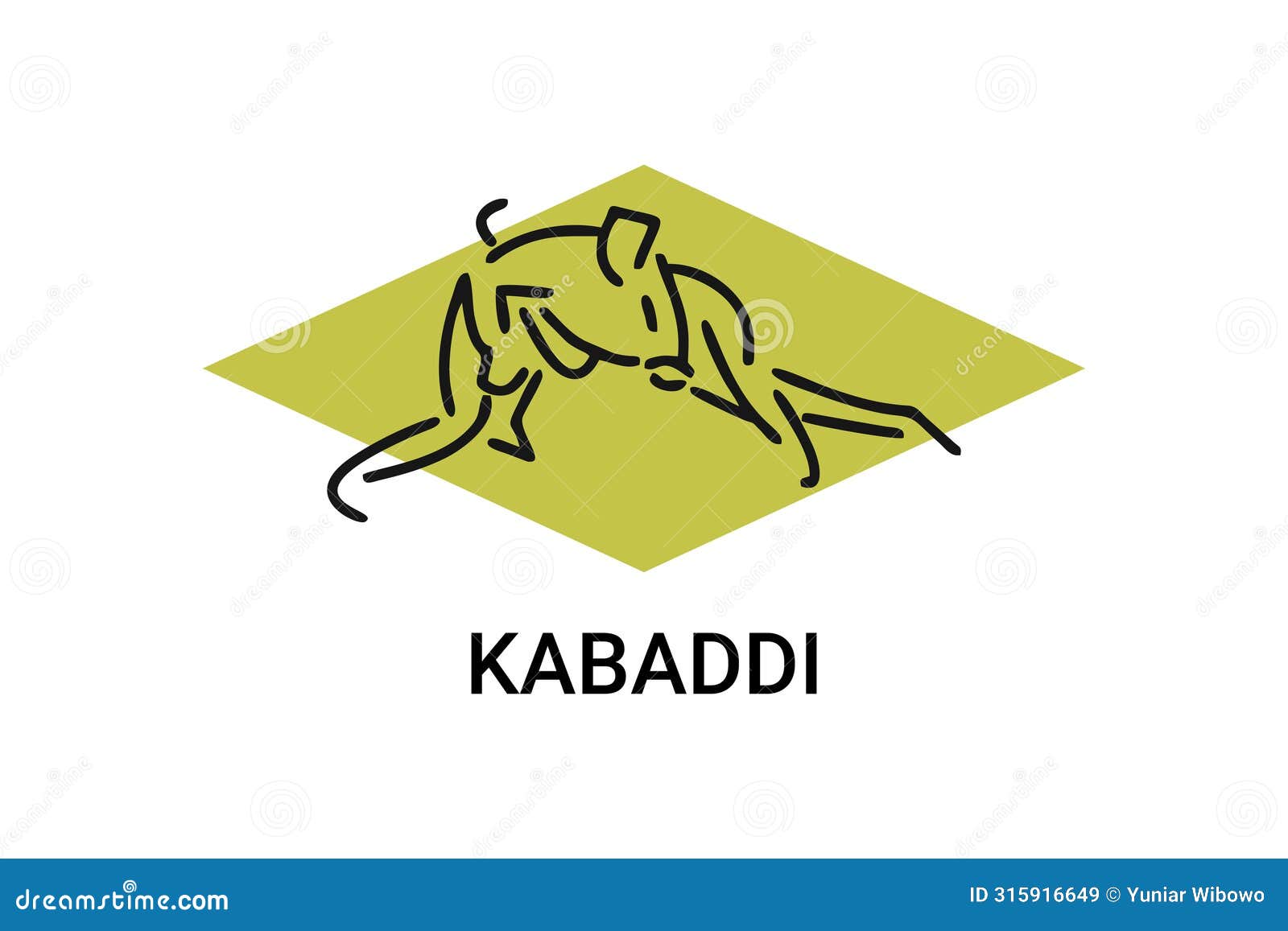 Vector Two Kabaddi Players. Cartoon Illustration. | CartoonDealer.com ...