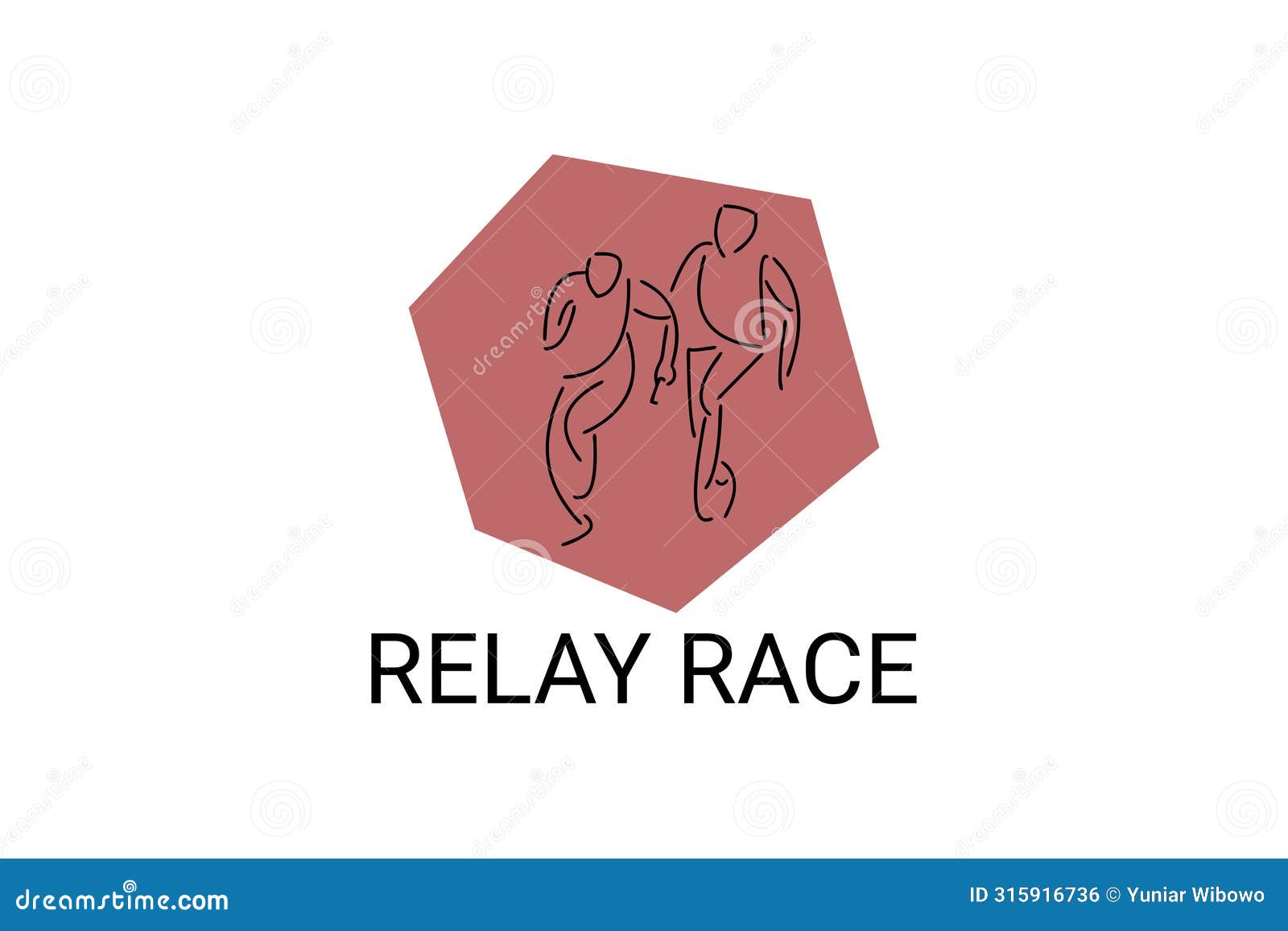 Relay Race Sport Vector Line Icon. Practice Relay Race Stock Vector ...