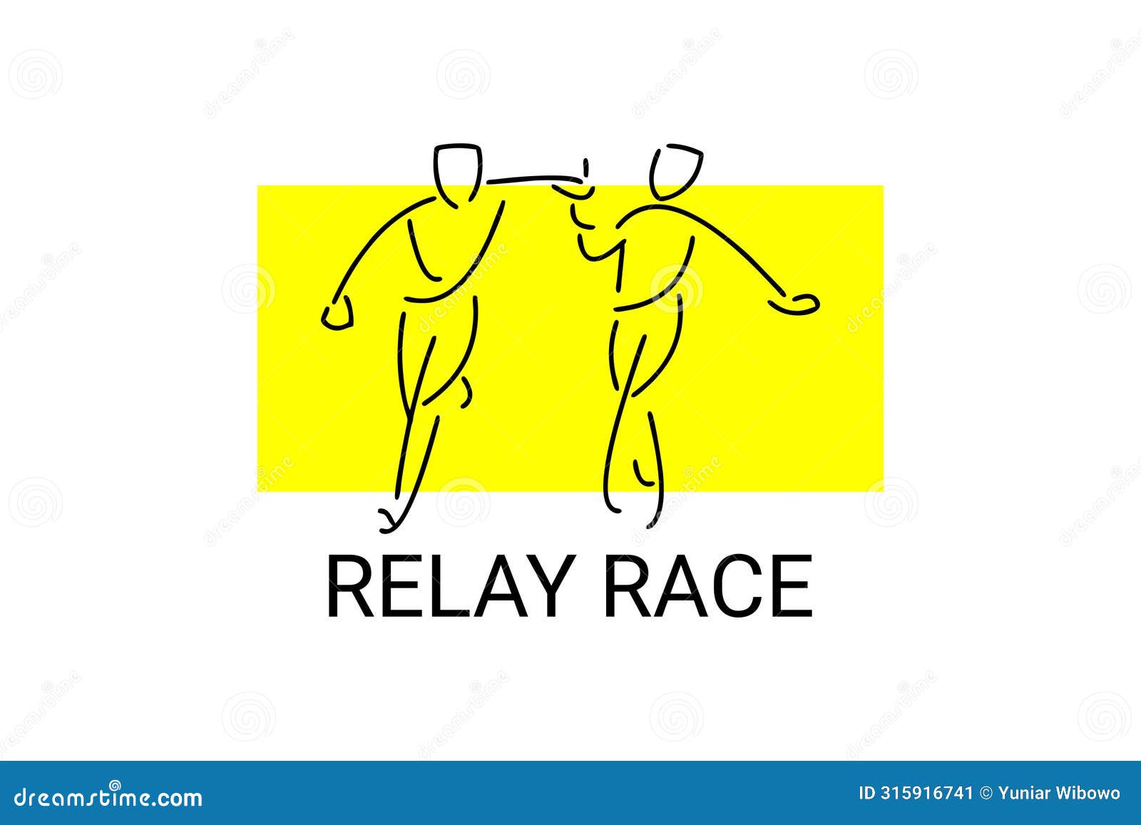 Relay Race Sport Vector Line Icon. Practice Relay Race Stock Vector ...