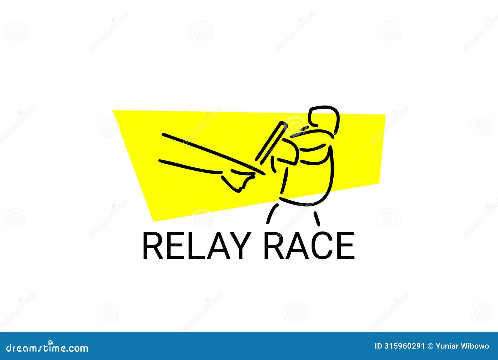Relay Race Sport Vector Line Icon. Practice Relay Race Stock Vector ...