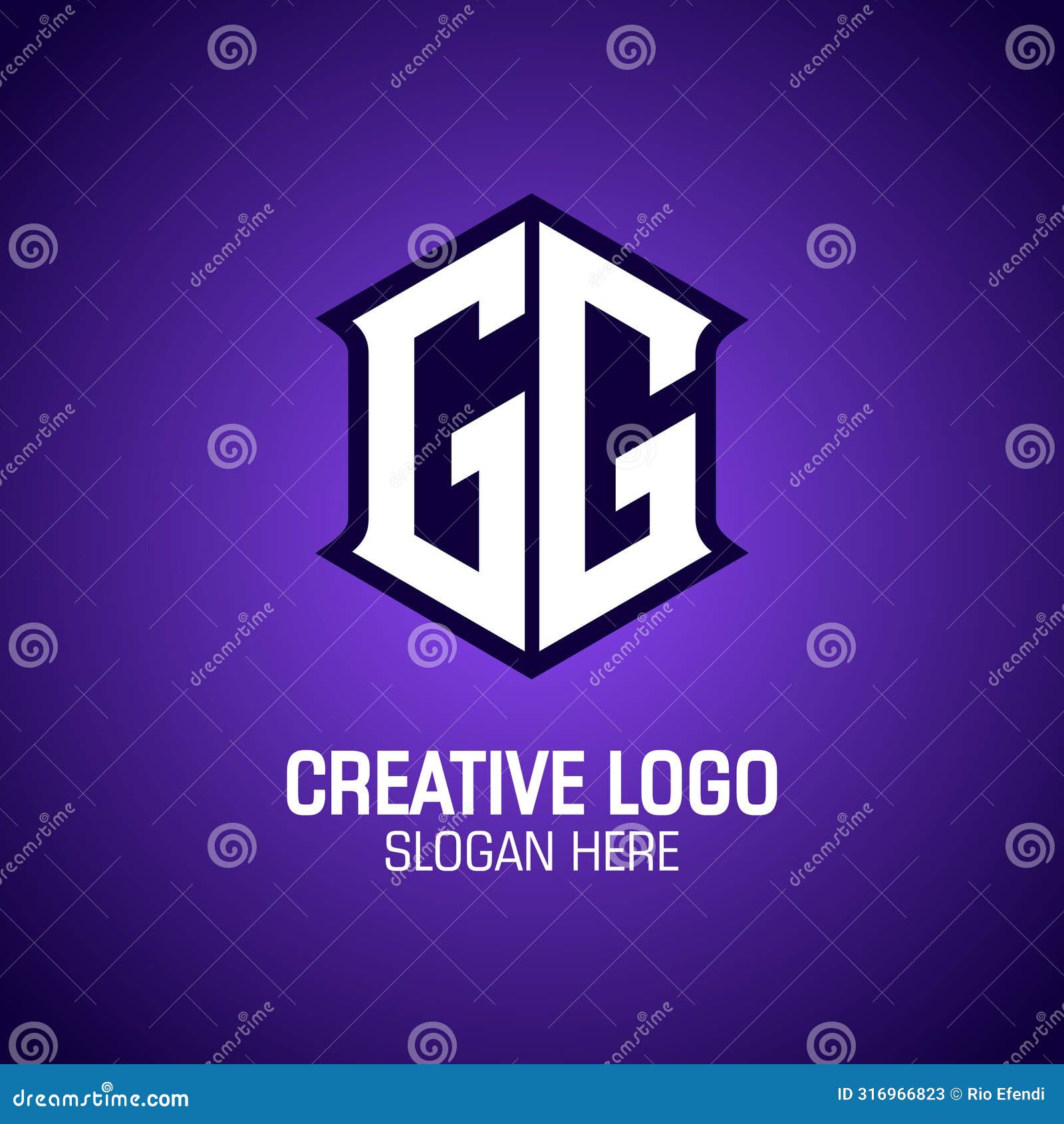 GG Initials Monogram Text Elegant Design. Modern Style Creative in ...