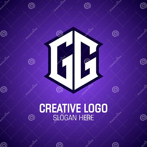 GG Initials Monogram Text Elegant Design. Modern Style Creative in ...