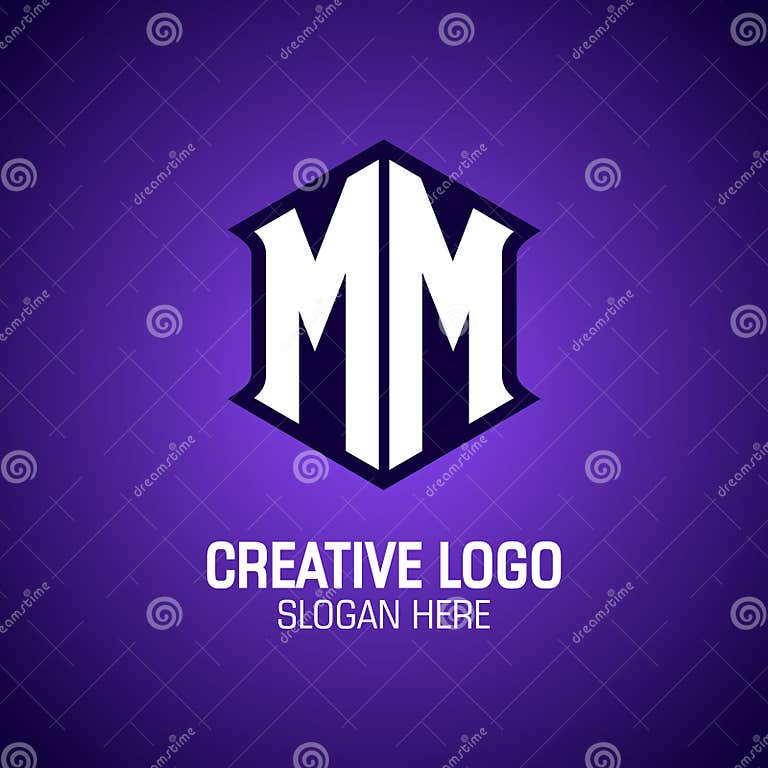 MM Initials Monogram Text Elegant Design. Modern Style Creative in ...