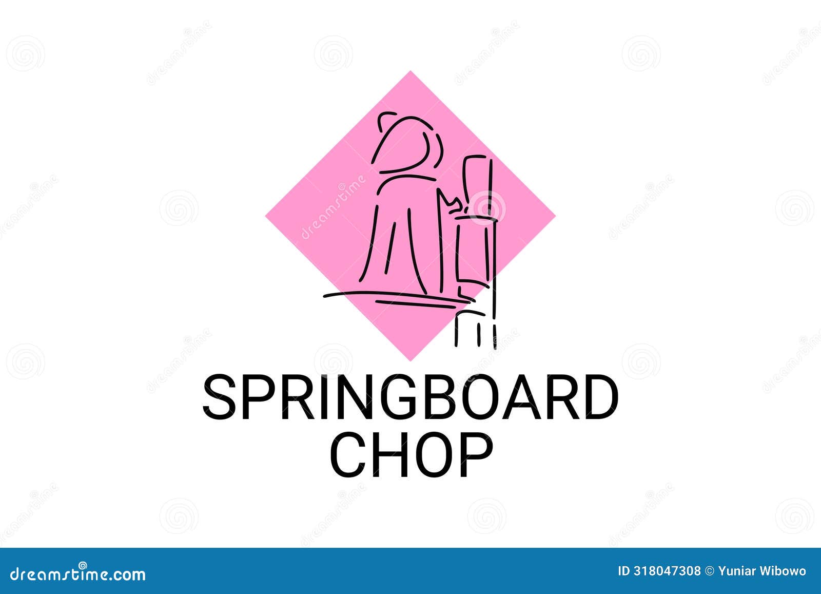 Springboard Chop Vector Line Icon. Lumberjack Sport Stock Vector ...