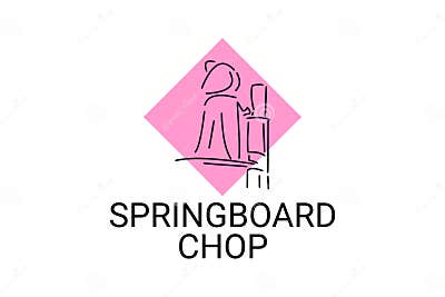 Springboard Chop Vector Line Icon. Lumberjack Sport Stock Vector ...
