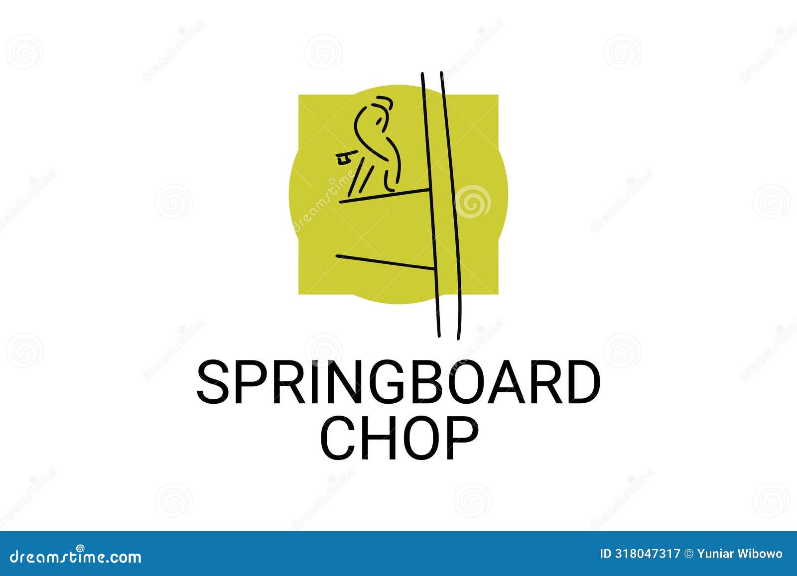 Springboard Chop Vector Line Icon. Lumberjack Sport Stock Vector ...
