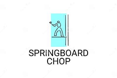 Springboard Chop Vector Line Icon. Lumberjack Sport Stock Vector ...