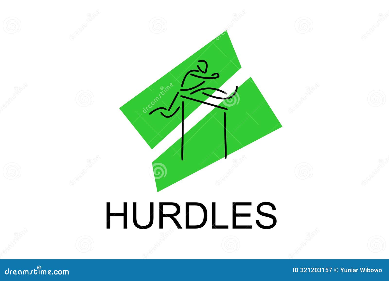 Hurdles Vector Line Icon. Athletic Sports Logo, Equipment Sign Stock ...