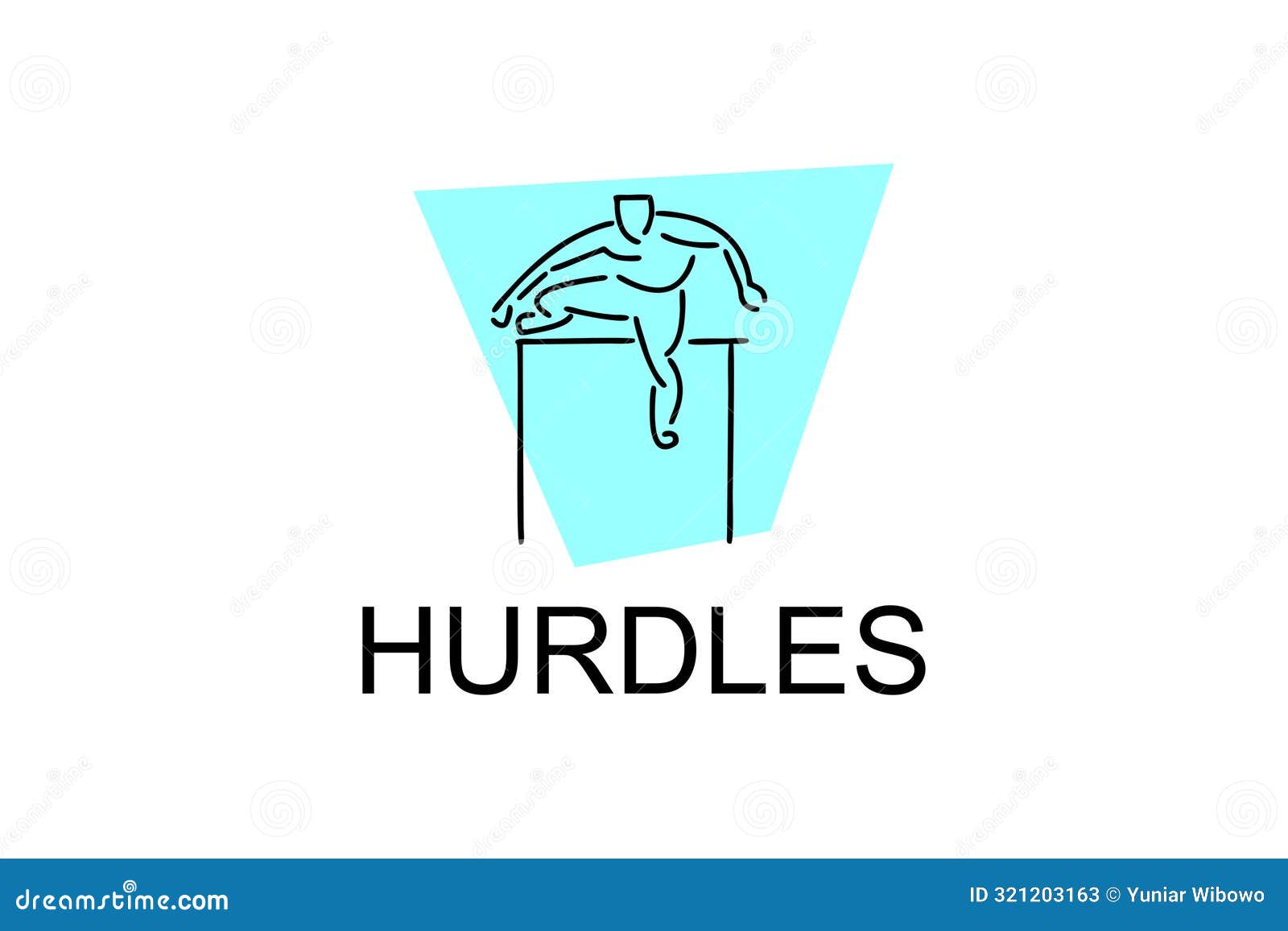 Hurdles Vector Line Icon. Athletic Sports Logo, Equipment Sign Stock ...
