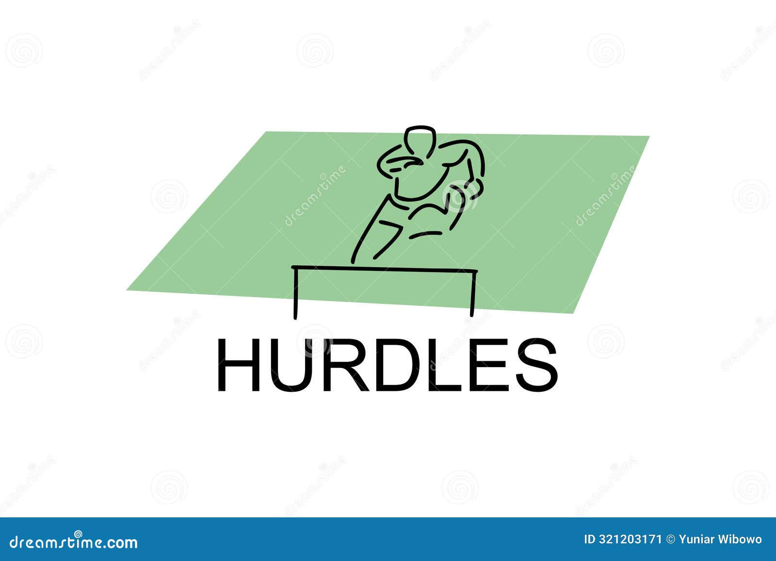 Hurdles Vector Line Icon. Athletic Sports Logo, Equipment Sign Stock ...