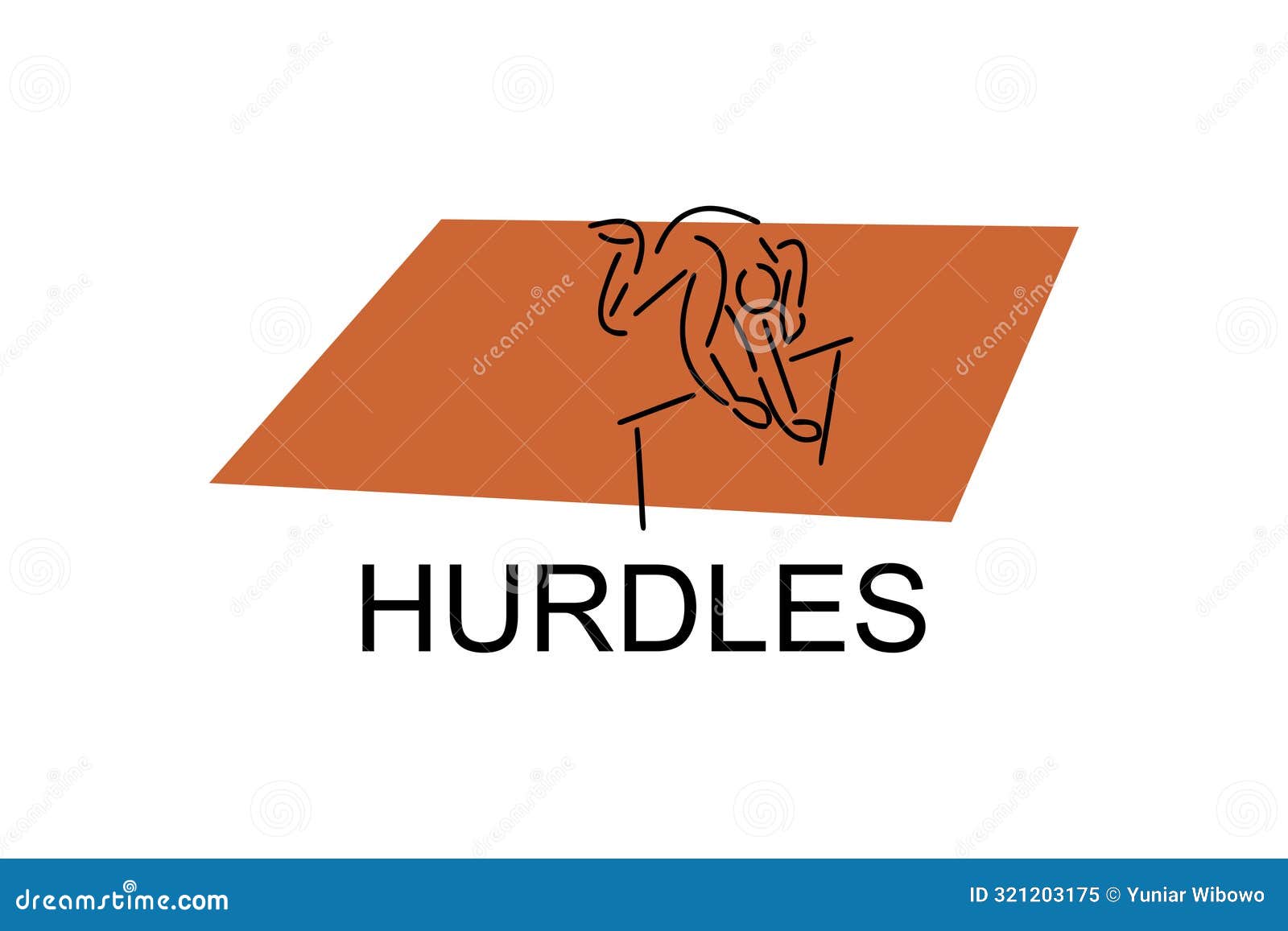 Hurdles Vector Line Icon. Athletic Sports Logo, Equipment Sign Stock ...