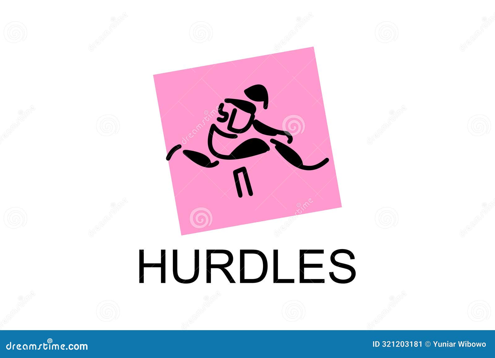 Hurdles Vector Line Icon. Athletic Sports Logo, Equipment Sign Stock ...
