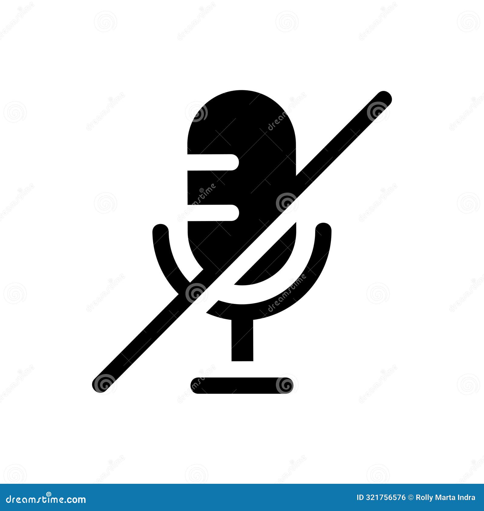 Microphone Style Vector Icons are Inactive or Silent Mode Isolated on a ...