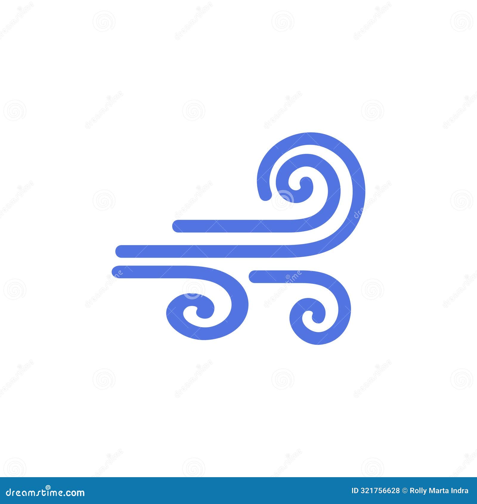 Wind Icon Vector. Vector Sign Illustration for Weather with Strong ...