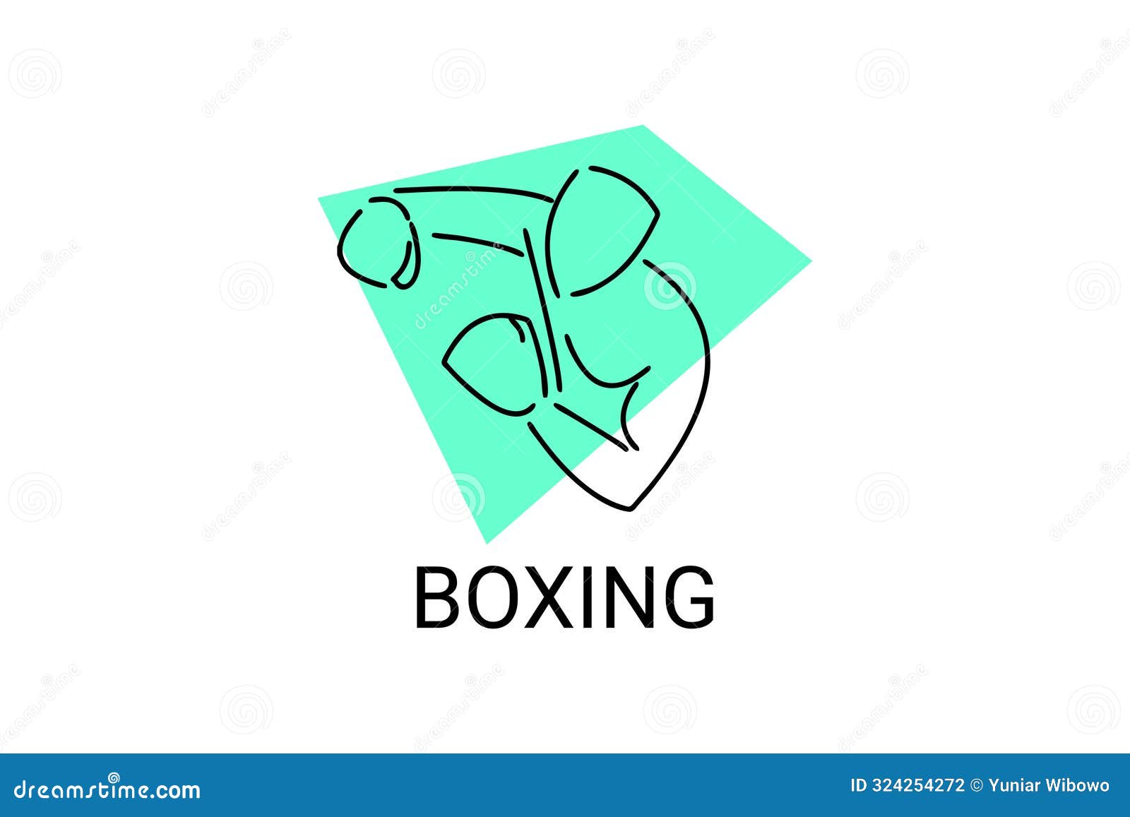 Boxing Sport Vector Line Icon. Sportsman, Practice Boxing Stance Stock ...