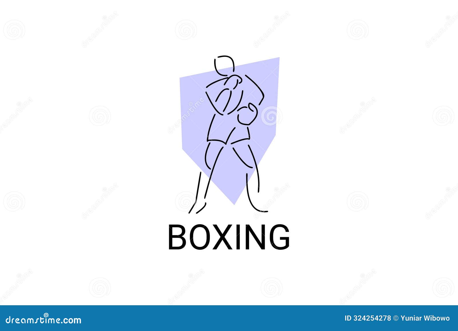 Boxing Sport Vector Line Icon. Sportsman, Practice Boxing Stance Stock ...