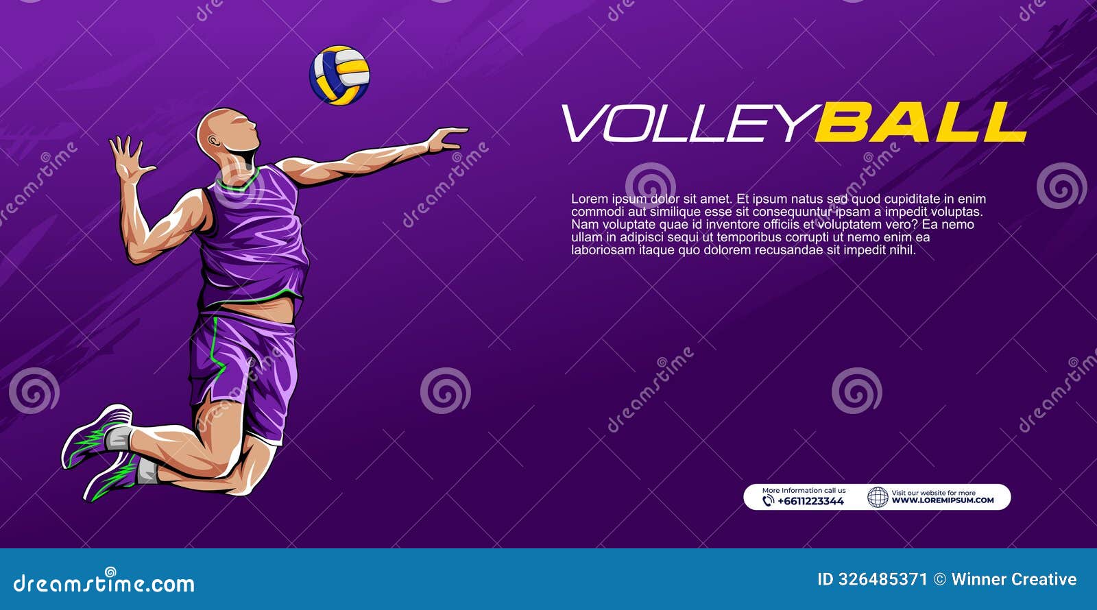 VOLLEYBALL Sports Field Markings Lines. Outline VOLLEYBALL Playground ...