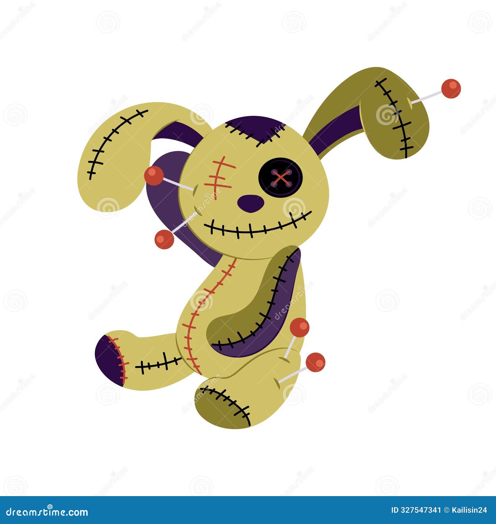 Voodoo Man Sitting With A Skull Staff On The Hand. Royalty-Free Stock ...