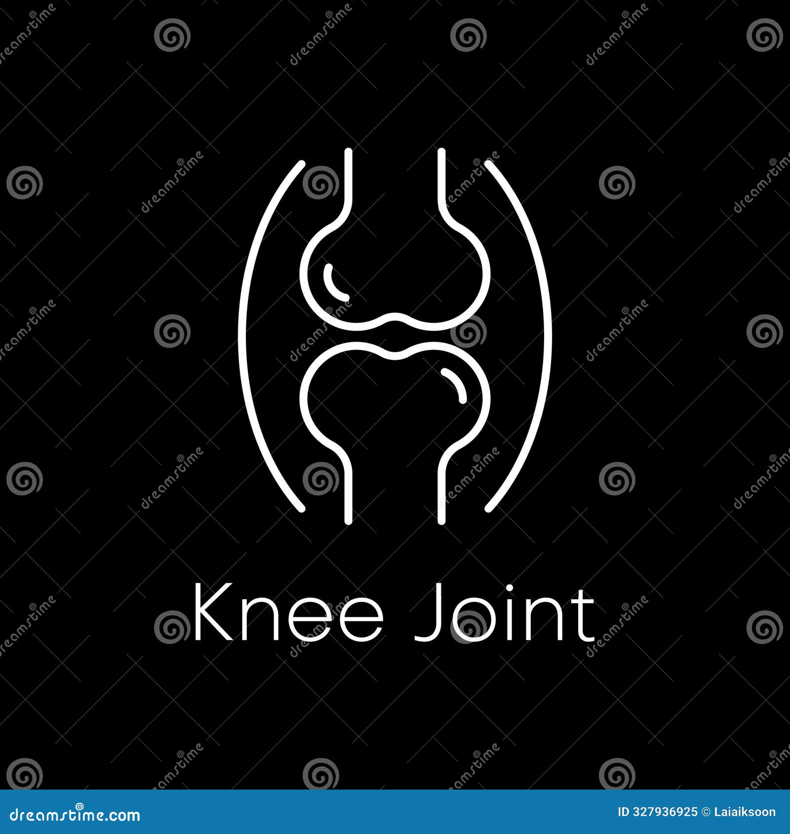 Human Knee Bone Joint Line Icon. Anatomy Leg Skeleton Linear Pictogram ...