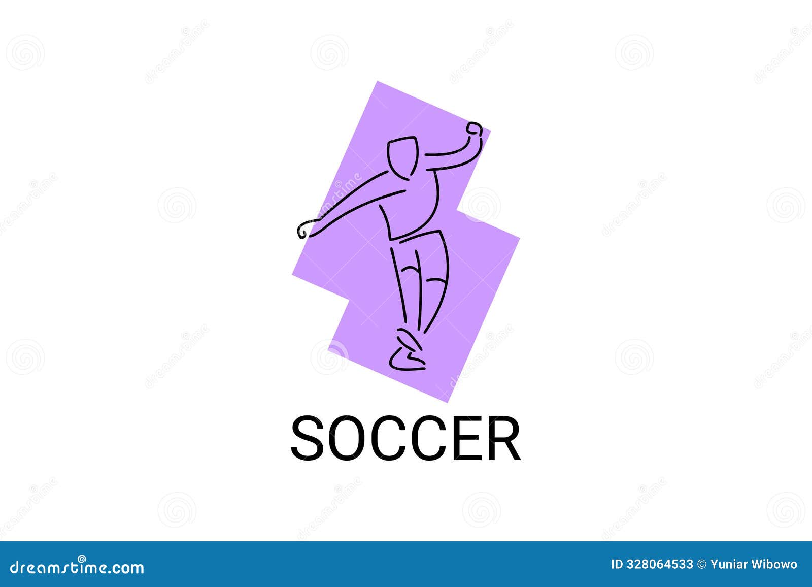 Soccer or Football Sport Vector Line Icon. Sportman, Playing Football ...