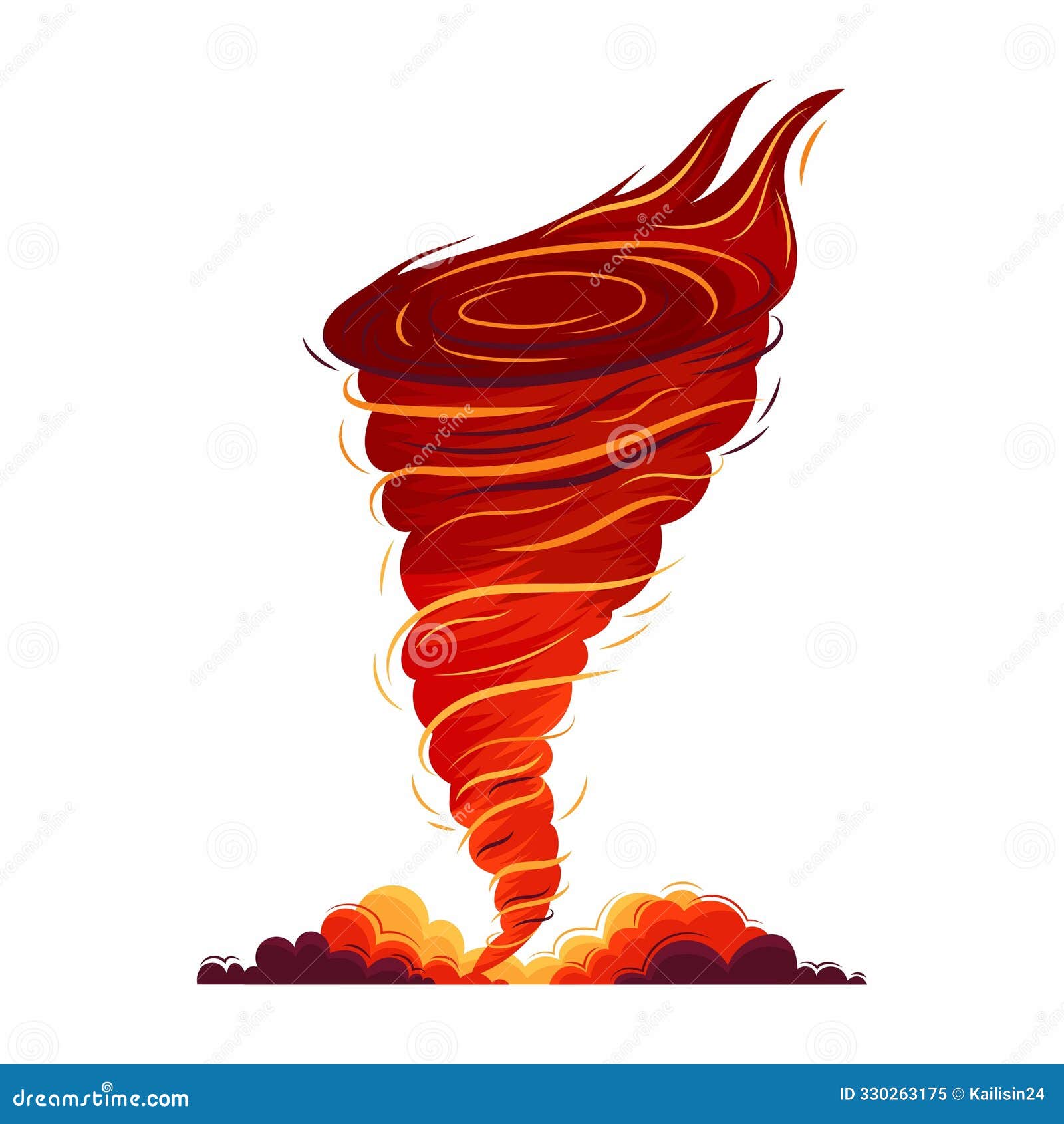A Fiery Tornado, Flames, Fire Vortex. Natural Catastrophe. Destructive ...