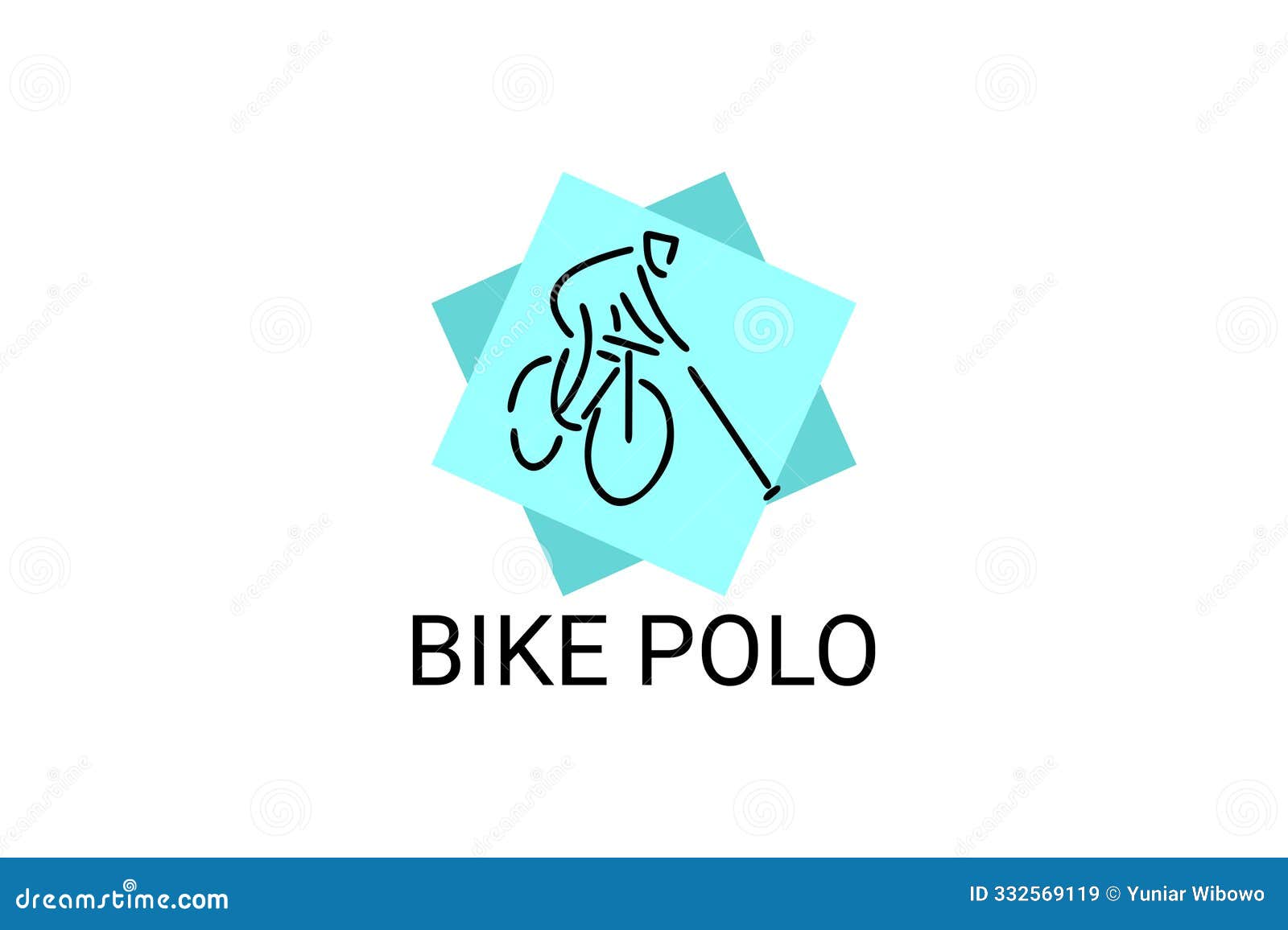 Bike Polo Sport Vector Line Icon. an Athlete Playing Bike Polo Stock ...