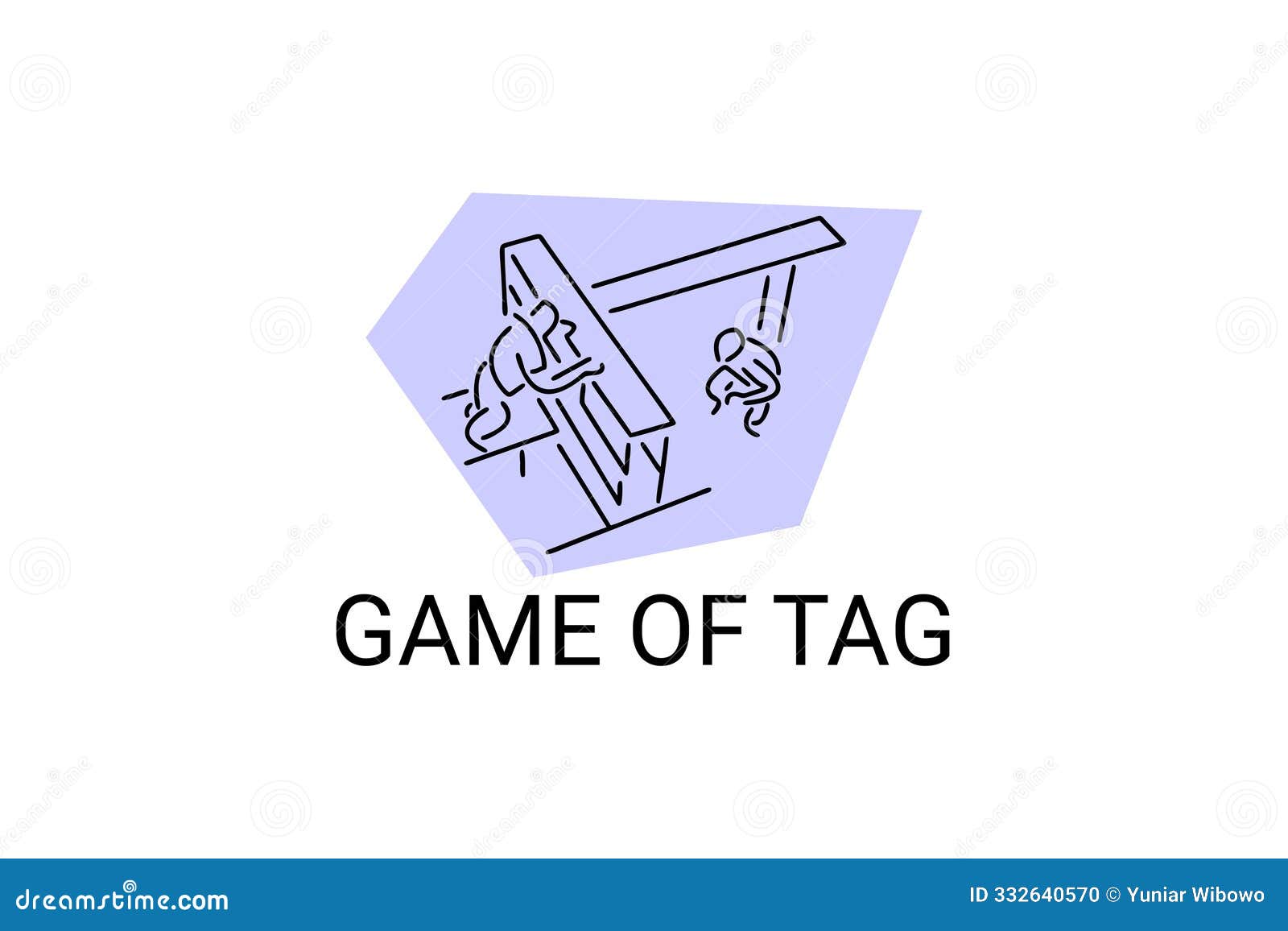 Game of Tag Sport Vector Line Icon. an Athlete Playing Chase Tag Stock ...