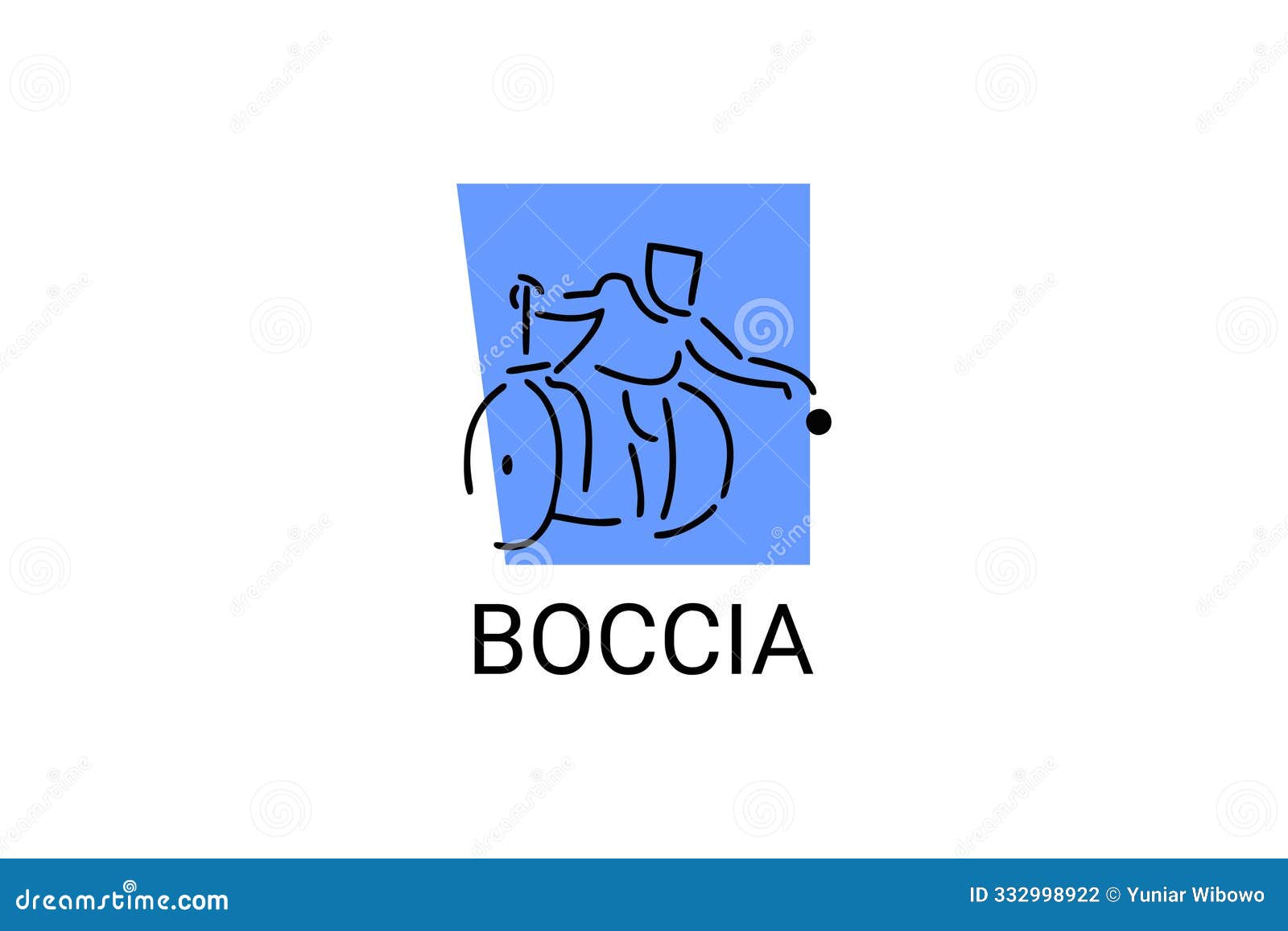 Boccia Sport Vector Line Icon. Parasport Stock Vector - Illustration of ...