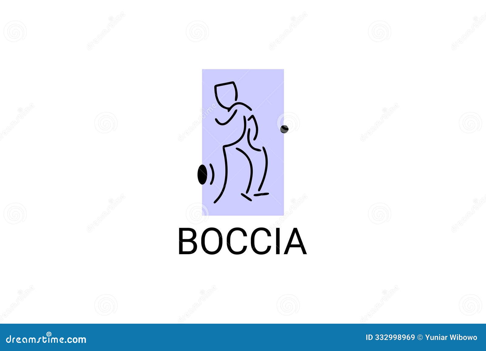 Boccia Sport Vector Line Icon. Parasport Stock Vector - Illustration of ...
