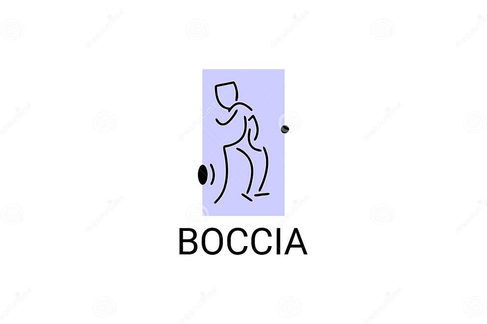 Boccia Sport Vector Line Icon. Parasport Stock Vector - Illustration of ...