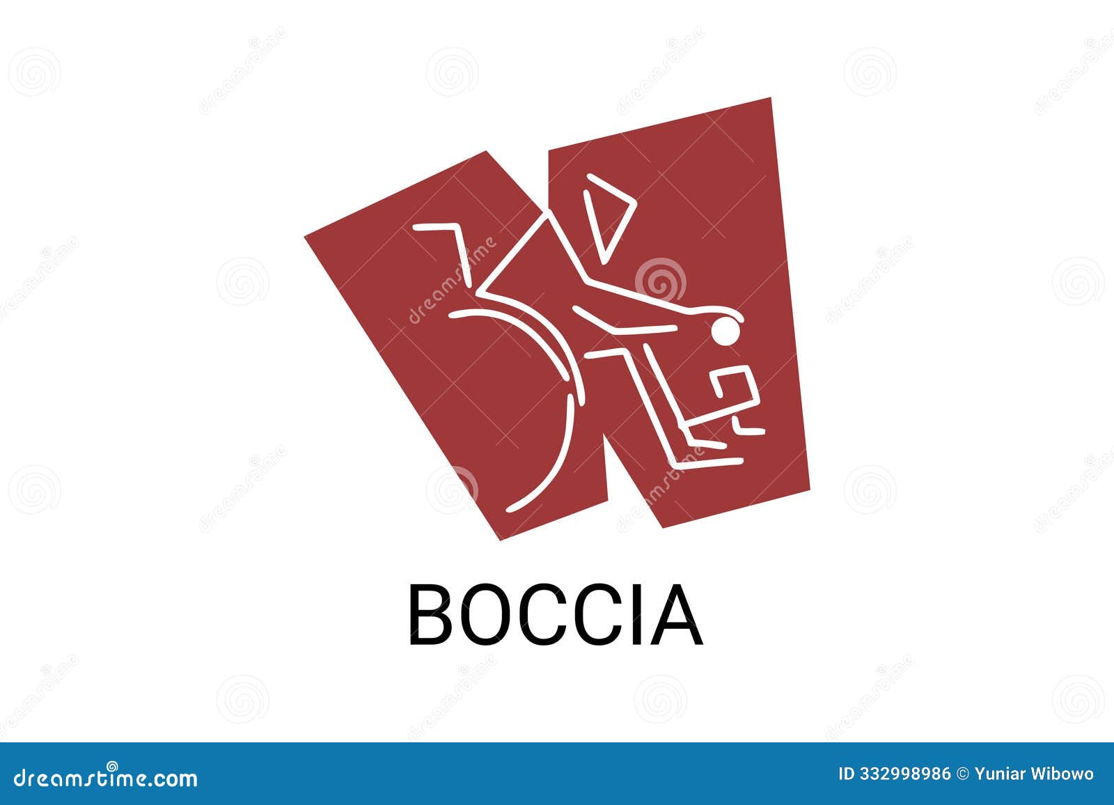 Boccia Sport Vector Line Icon. Parasport Stock Vector - Illustration of ...