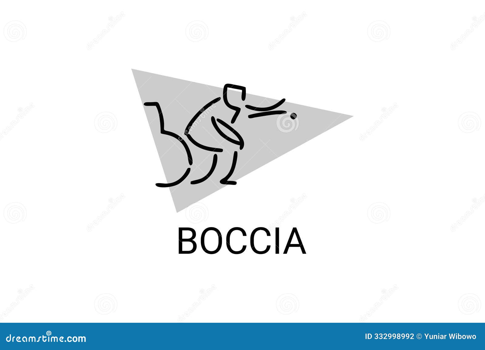 Boccia Sport Vector Line Icon. Parasport Stock Vector - Illustration of ...