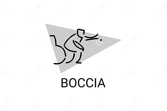 Boccia Sport Vector Line Icon. Parasport Stock Vector - Illustration of ...