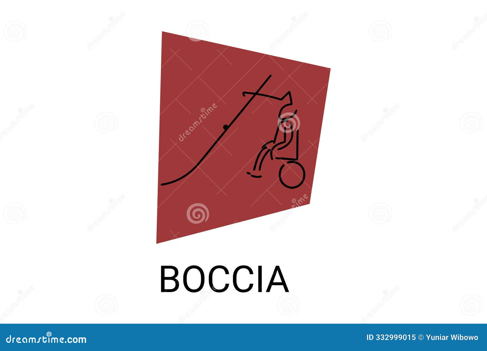 Boccia Pictogram Paralympics Games Paris 2024 Blue Logo Vector ...