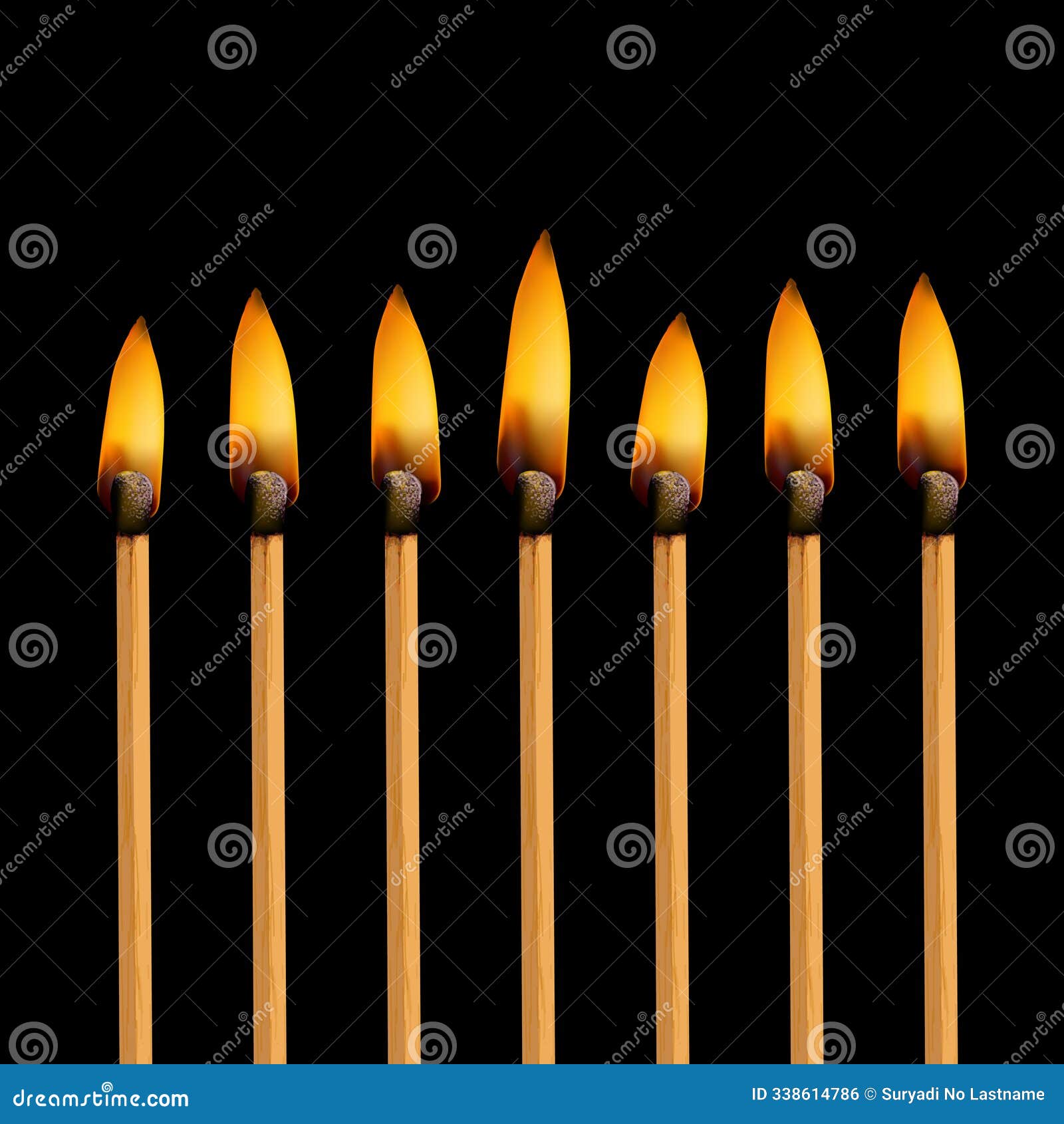 Fire Match Stick Burning Icon Symbol Element Vector. Stock Illustration ...
