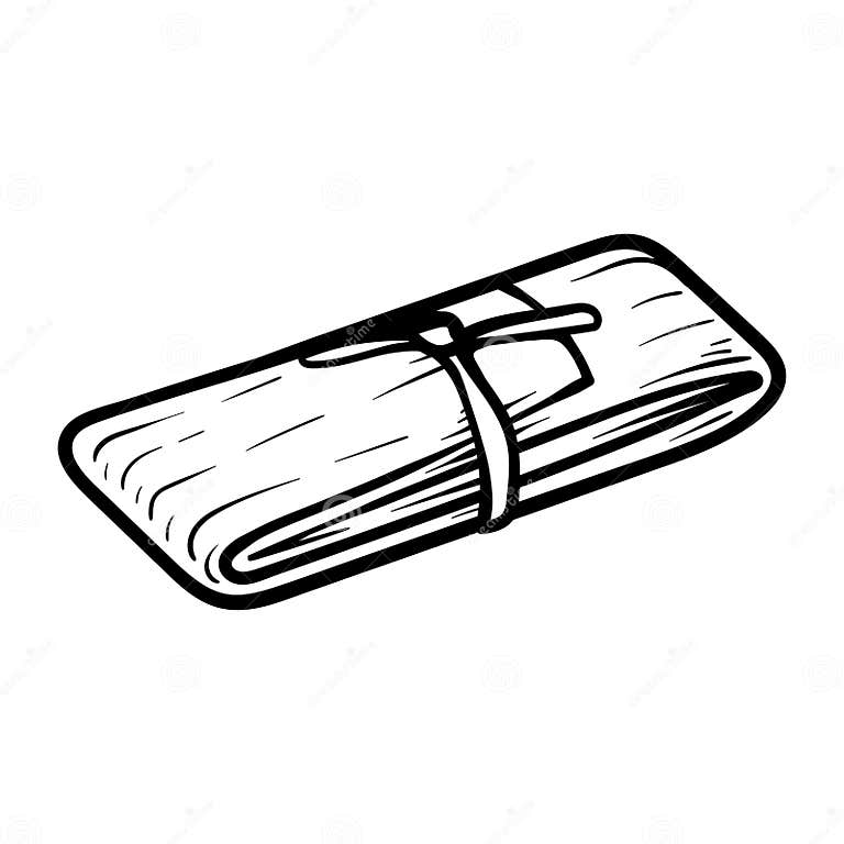 Tamales Isolated Drawing Coloring Line Art Style Sketch Classic Vintage ...