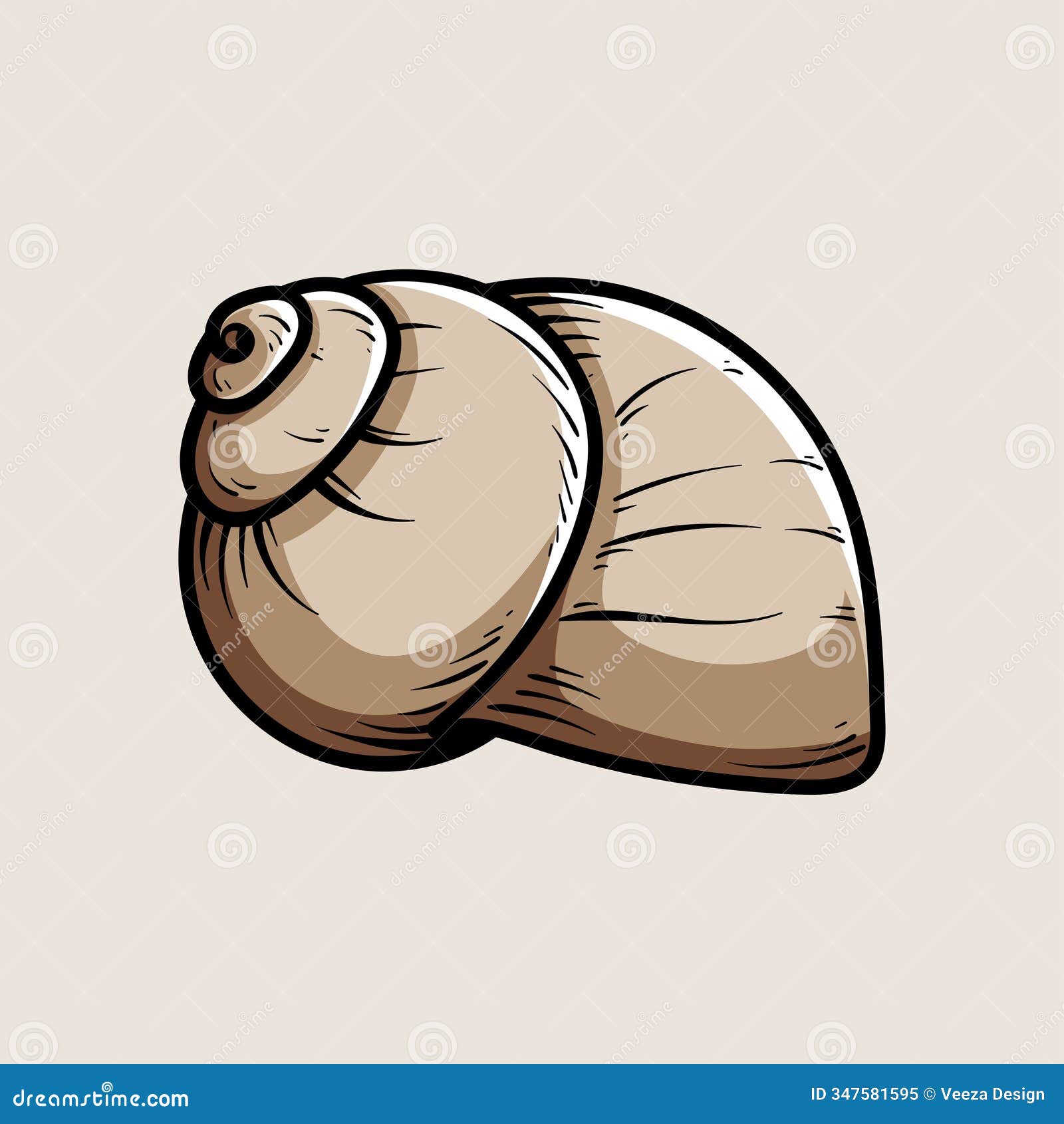 Snail With Shell Cartoon Vector | CartoonDealer.com #9780891