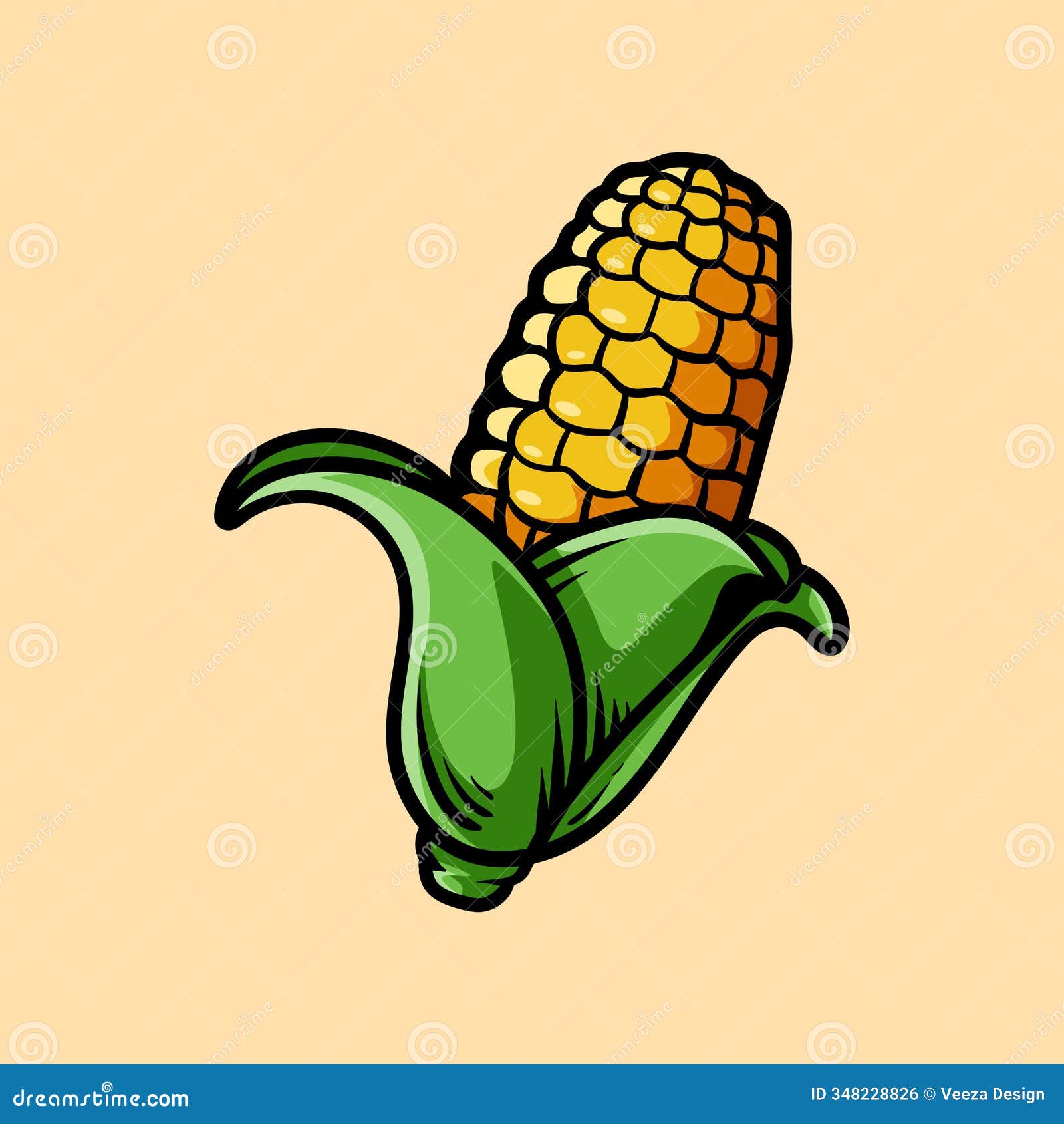 Corn Set Isolated On White Background Royalty-Free Illustration ...