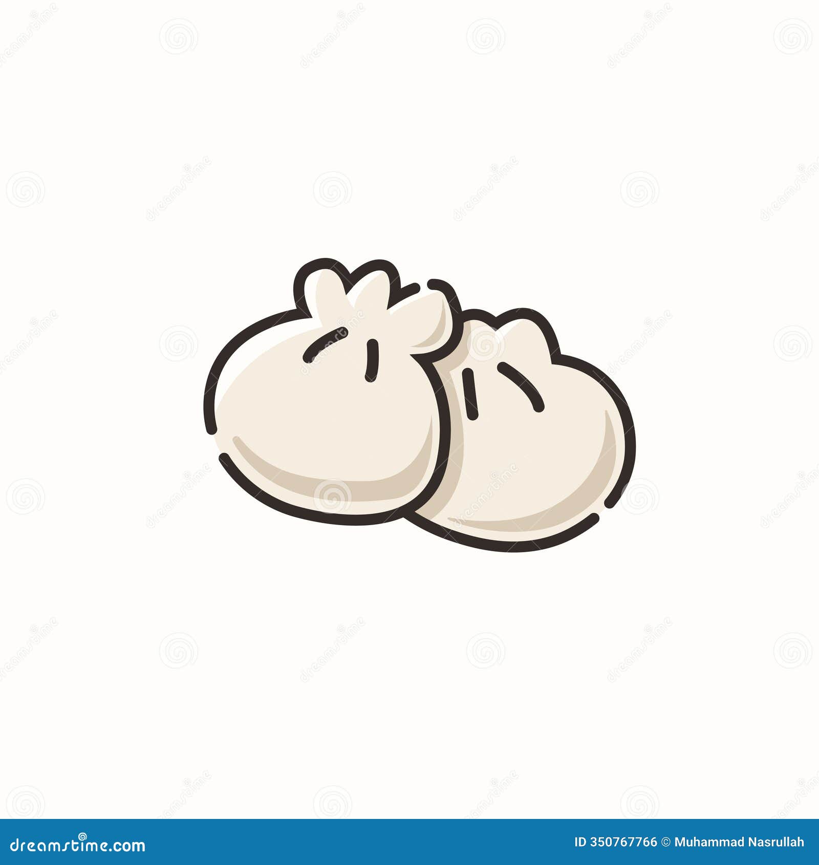 Cartoon Dim Sum Characters Icon Stock Illustration - Illustration of ...