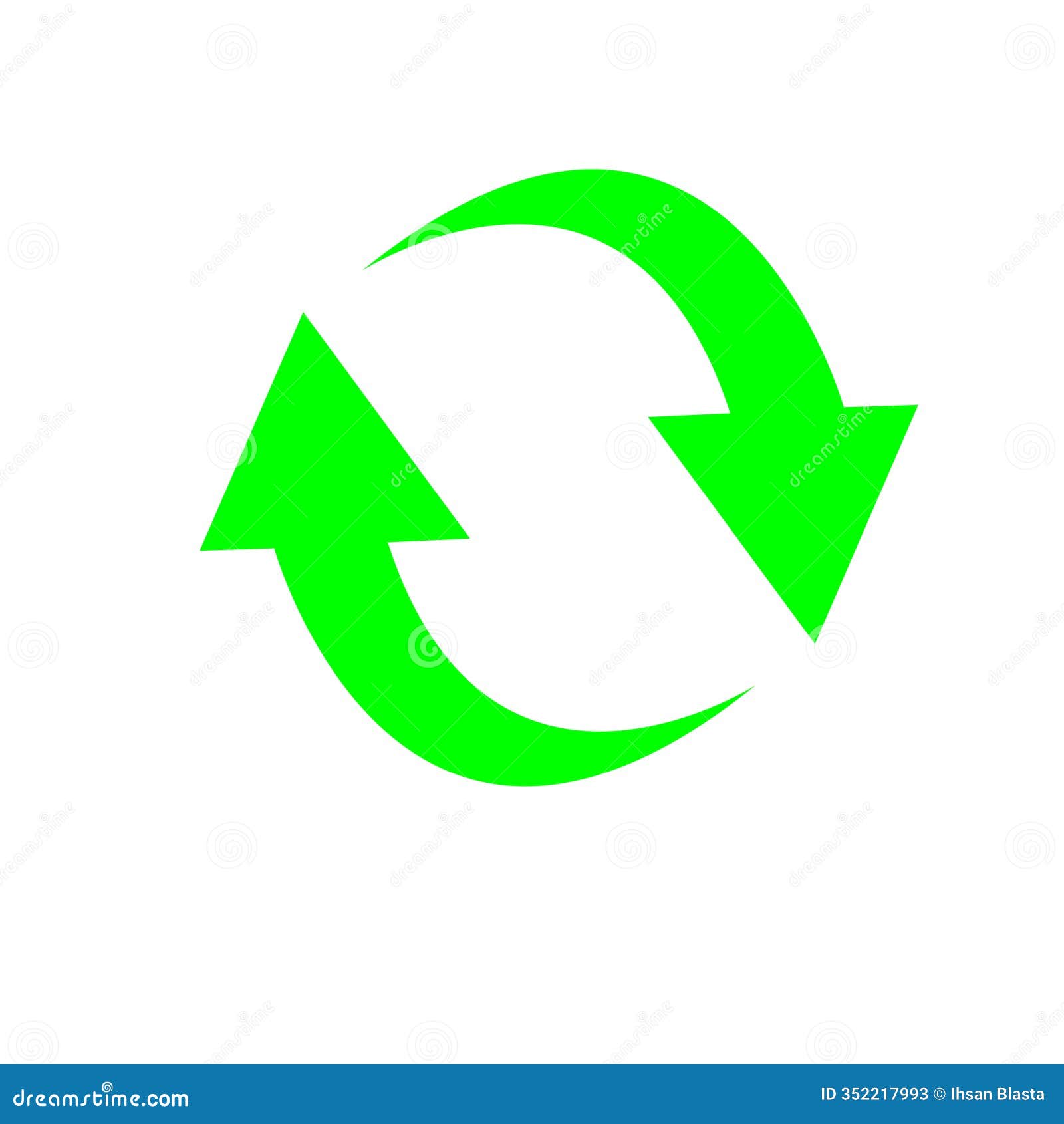 Vector Image of Rotating Arrow Direction with Green Color Stock Vector ...