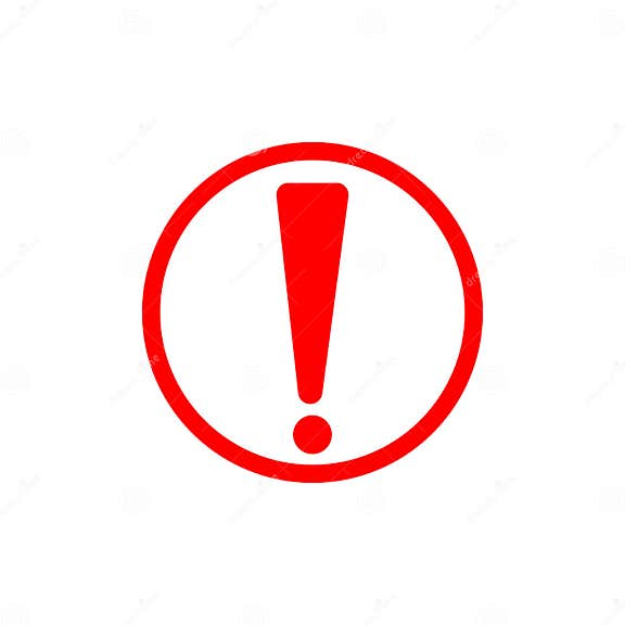 Icon Image Vector Red Circle Exclamation Mark about Warning Stock ...