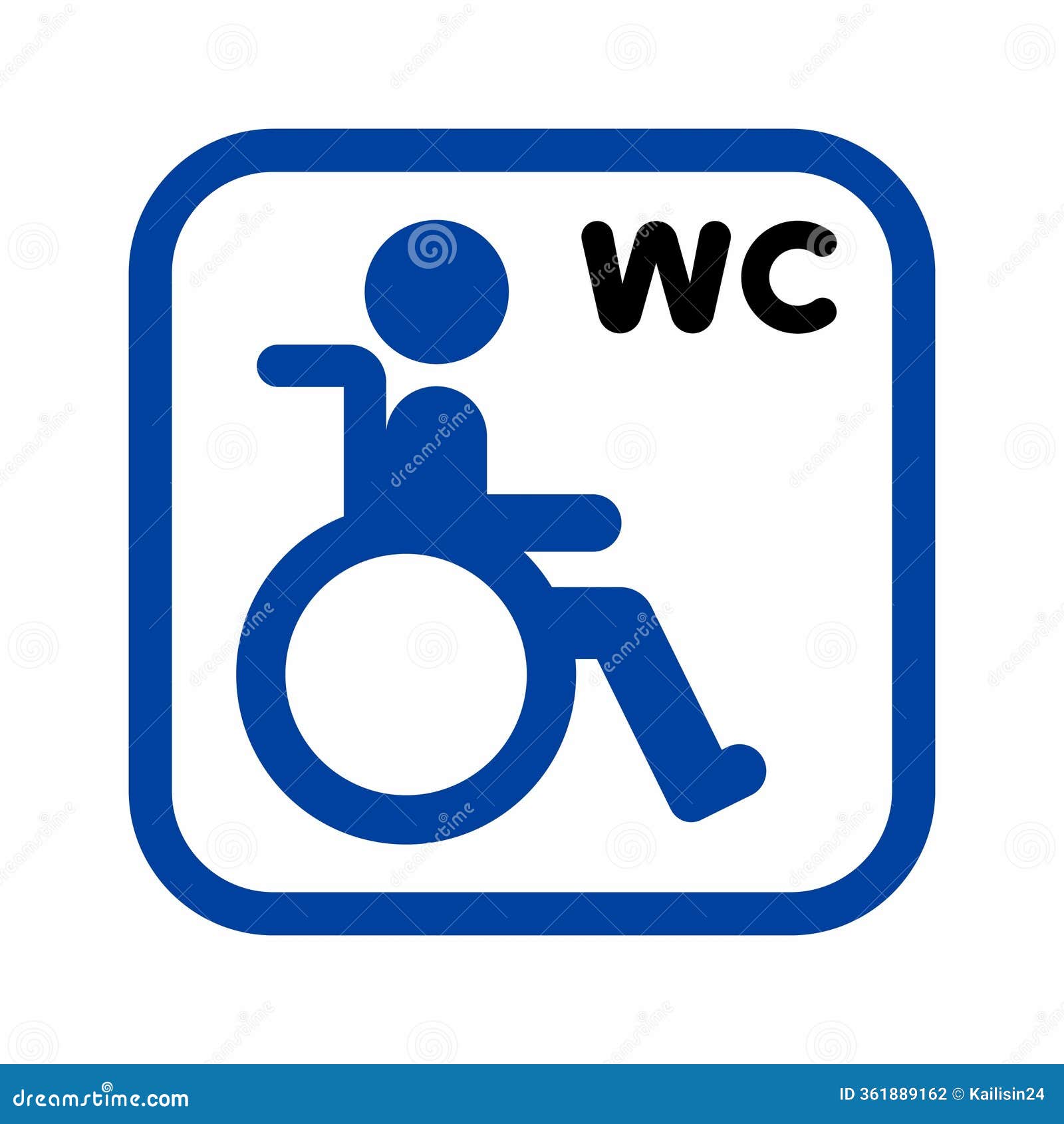 Disabled Toilet Restroom Symbol Icon. Disability Care Pictogram ...