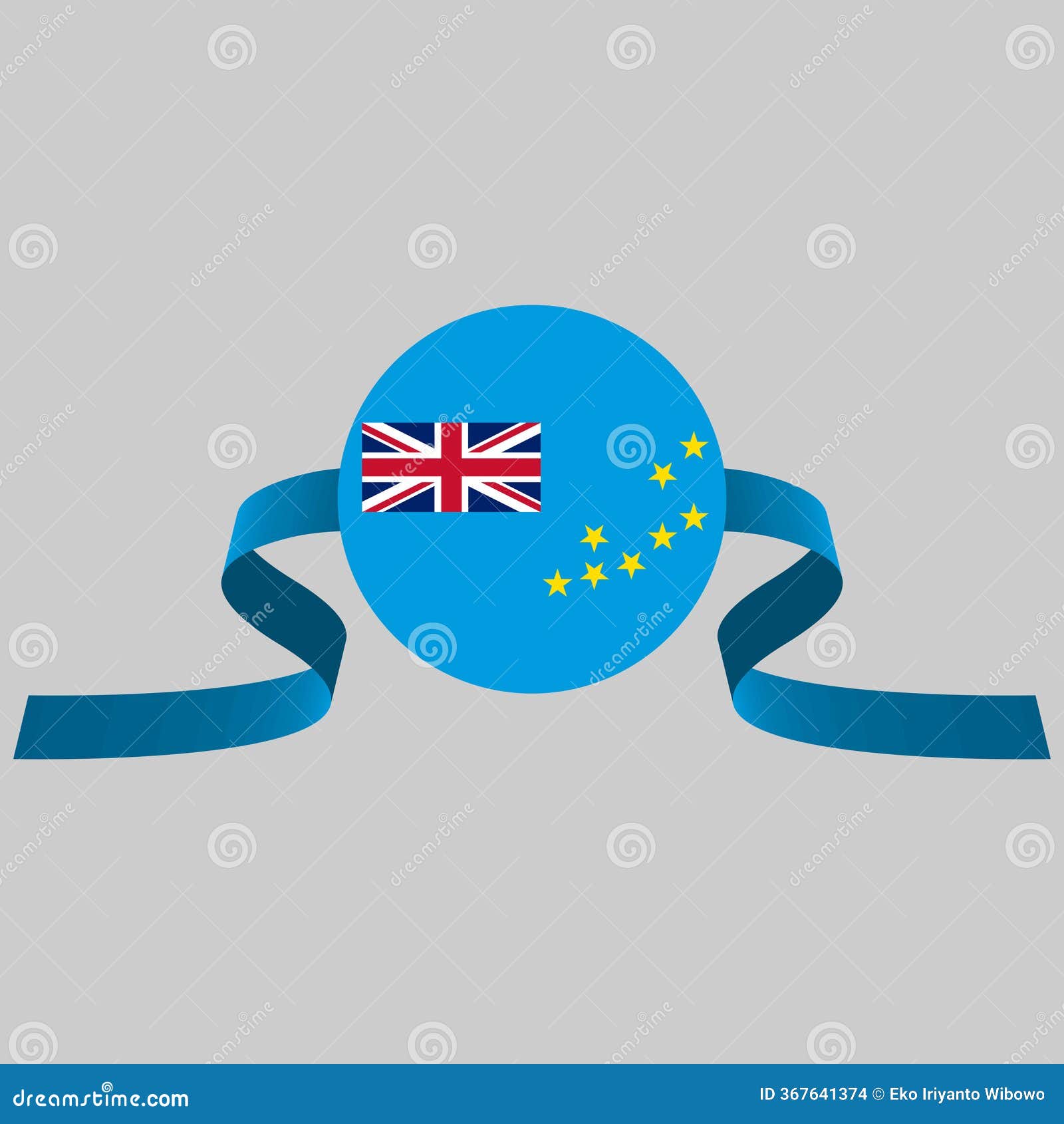 Tuvalu Flag-themed Abstract Design On A Banner. Abstract Background ...