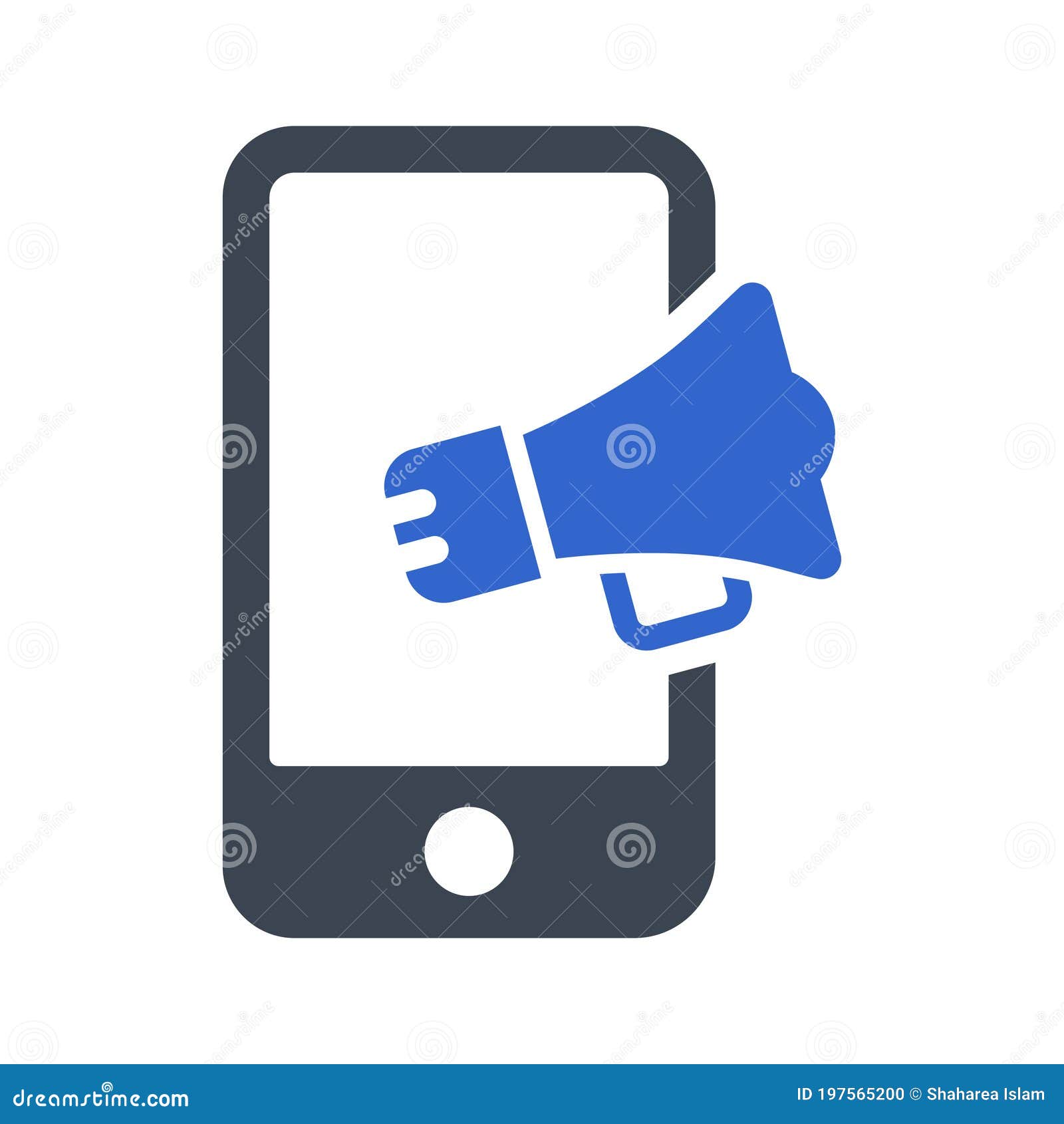Mobile Advertisement Icon stock vector. Illustration of designed ...