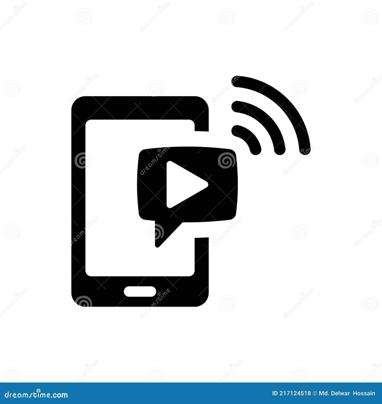 Mobile advertisement icon stock vector. Illustration of advertising ...