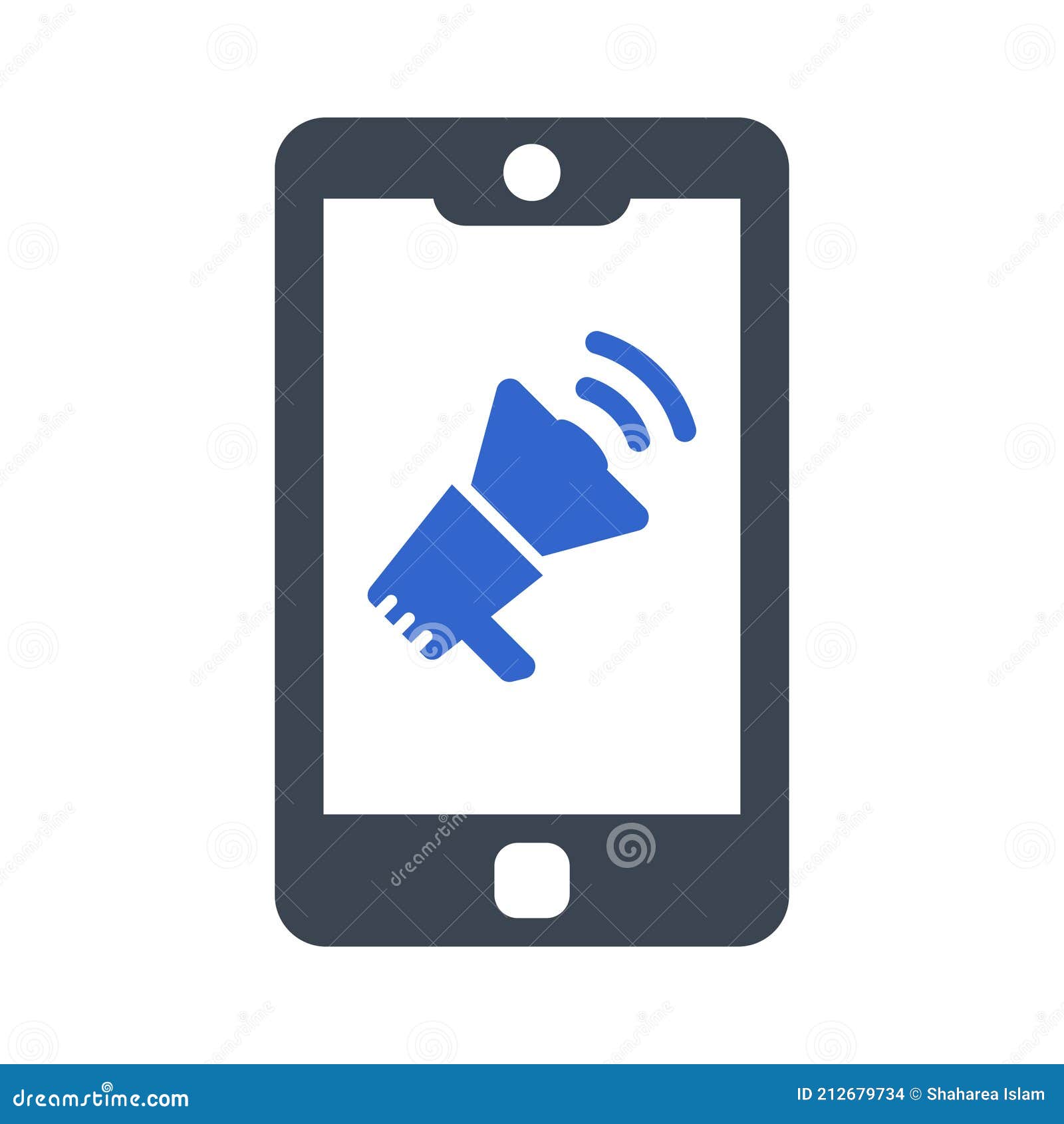 Mobile advertising icon stock vector. Illustration of marketing - 212679734